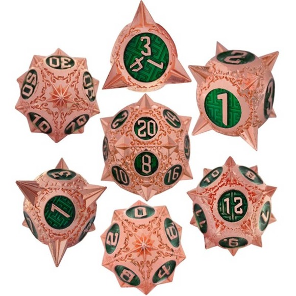 Totally Geek'd | Other | 7 Piece Metal Dice Set Spiked Series | Poshmark